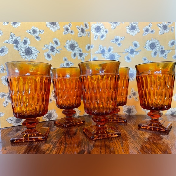 Dining | Vintage Burnt Orange Cocktail Glass Set 5 | Poshmark